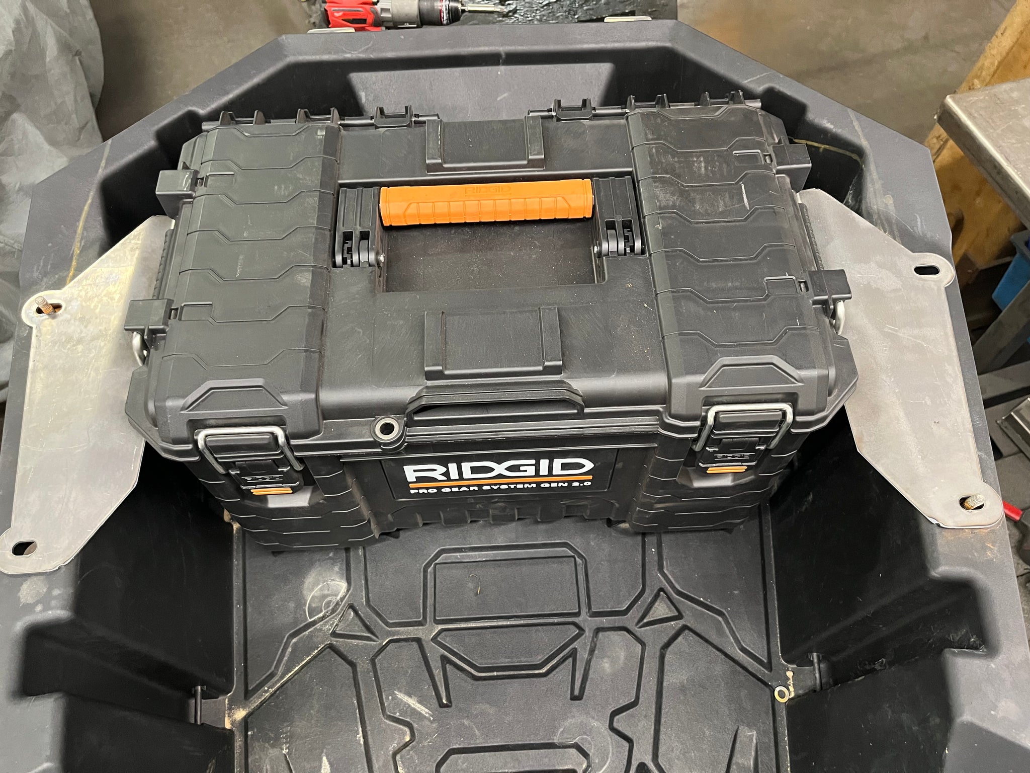 Ridgid 2.0 Tool box hold down brackets for RZR PRO – Queen City Fab